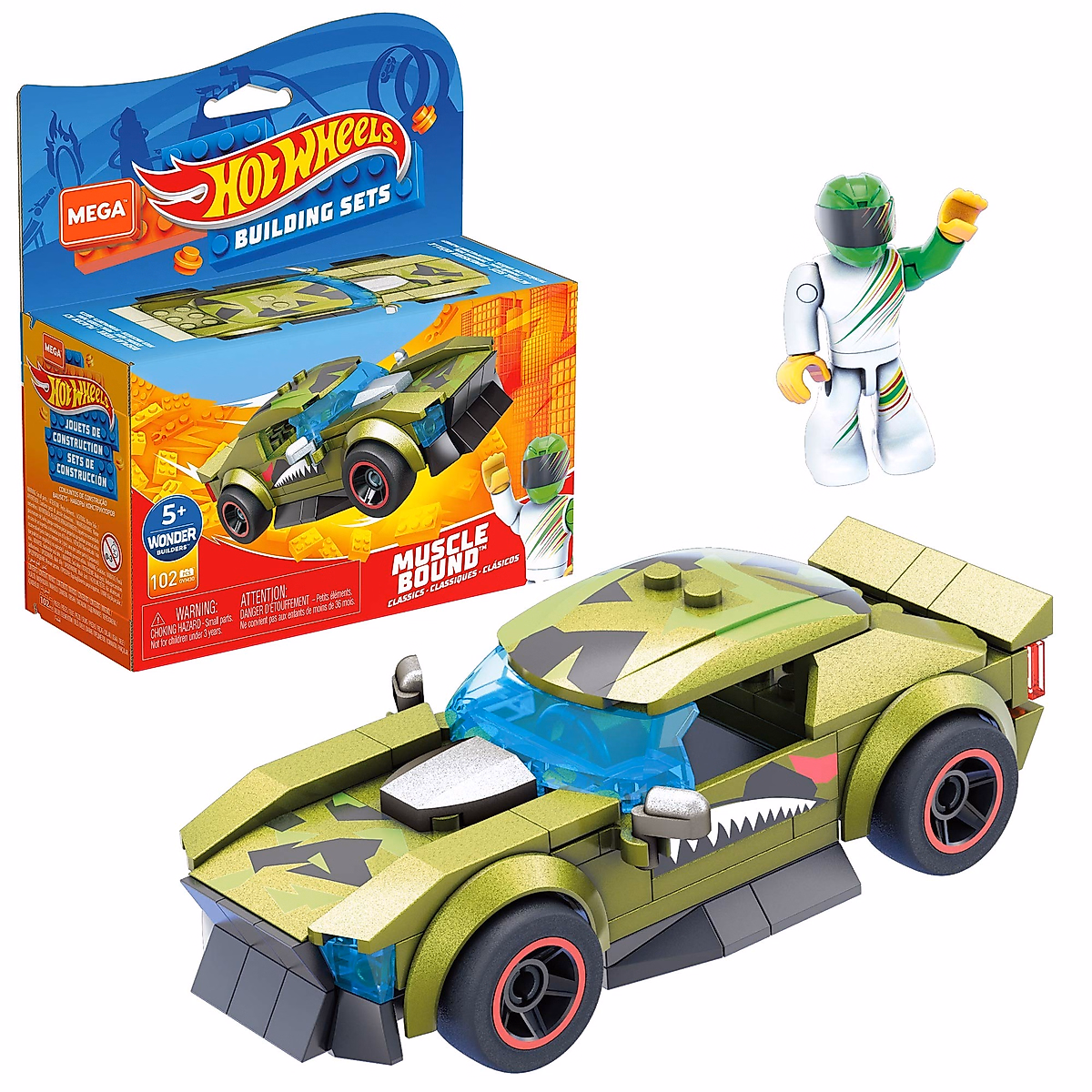 Mega Construx Hot Wheels Muscle Bound Construction Set, Building Toys for Kids 5 Years and Up