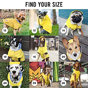 Canada Pooch Torrential Tracker Dog Rain Jacket - Easy On, Adjustable Full Body Coverage, Waterproof, Functional Pockets, Reflective Trim Rain Coat for Dogs, Great for Dogs