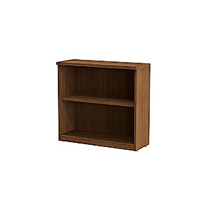 Alera ALEVA633032WA Valencia Series 31-3/4 in. x 14 in. x 29-1/2 in. Two-Shelf Bookcase - Modern Walnut