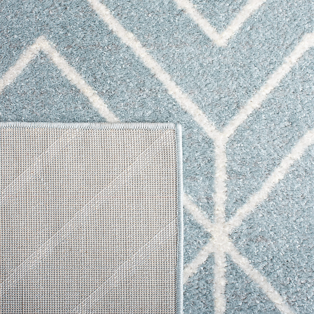 SAFAVIEH Adirondack Collection Runner Rug - 2'6" x 12', Blue & Ivory, Modern Geometric Design, Non-Shedding & Easy Care, Ideal for High Traffic Areas in Living Room, Bedroom (ADR241M)