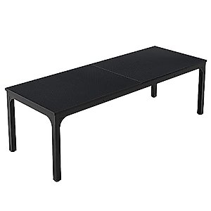 LITTLE TREE 78.7 Inches Extra Long Two Person Office Desk,Double Workstation for Home Office,Black
