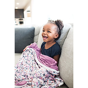 Copper Pearl Large Premium Knit Baby 3 Layer Stretchy Quilt Blanket Floral Morgan