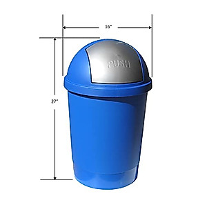 Redmon For Kids 13.2 Gallon Swivel Lid Waste bin, Blue