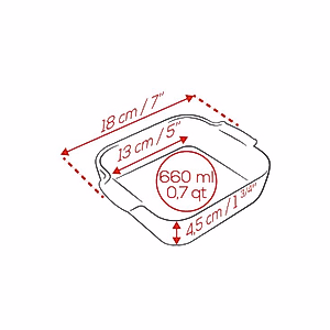 Peugeot Appolia Individual Petite Square Oven Baking Dish, 5" x 5", Ecru
