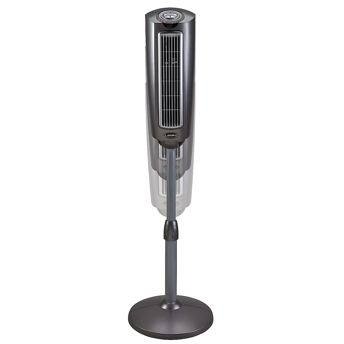 Lasko 2535 52" Oscillating Pedestal Fan, 52 Inch, Silver Gray