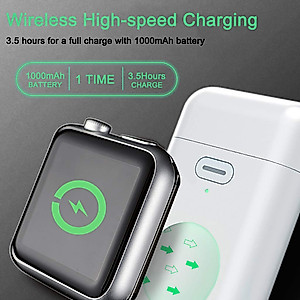OIFEN for Apple Watch Wireless Charger, Portable iWatch Charger Magnetic Wireless Charger 1000mAh Power Bank for Apple Watch Series 7/6/SE/5/4/3/2/1,White