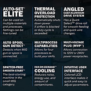 Miller Multimatic 215 Welder, Multiprocess Welder for 120/240-Volt Power Sources