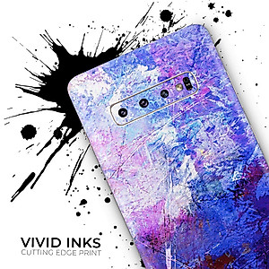 DesignSkinz Abstract Blue & Pink Surface Protective Vinyl Decal Wrap Skin Cover Compatible with The Samsung Galaxy S20 (Screen Trim & Back Glass Skin)
