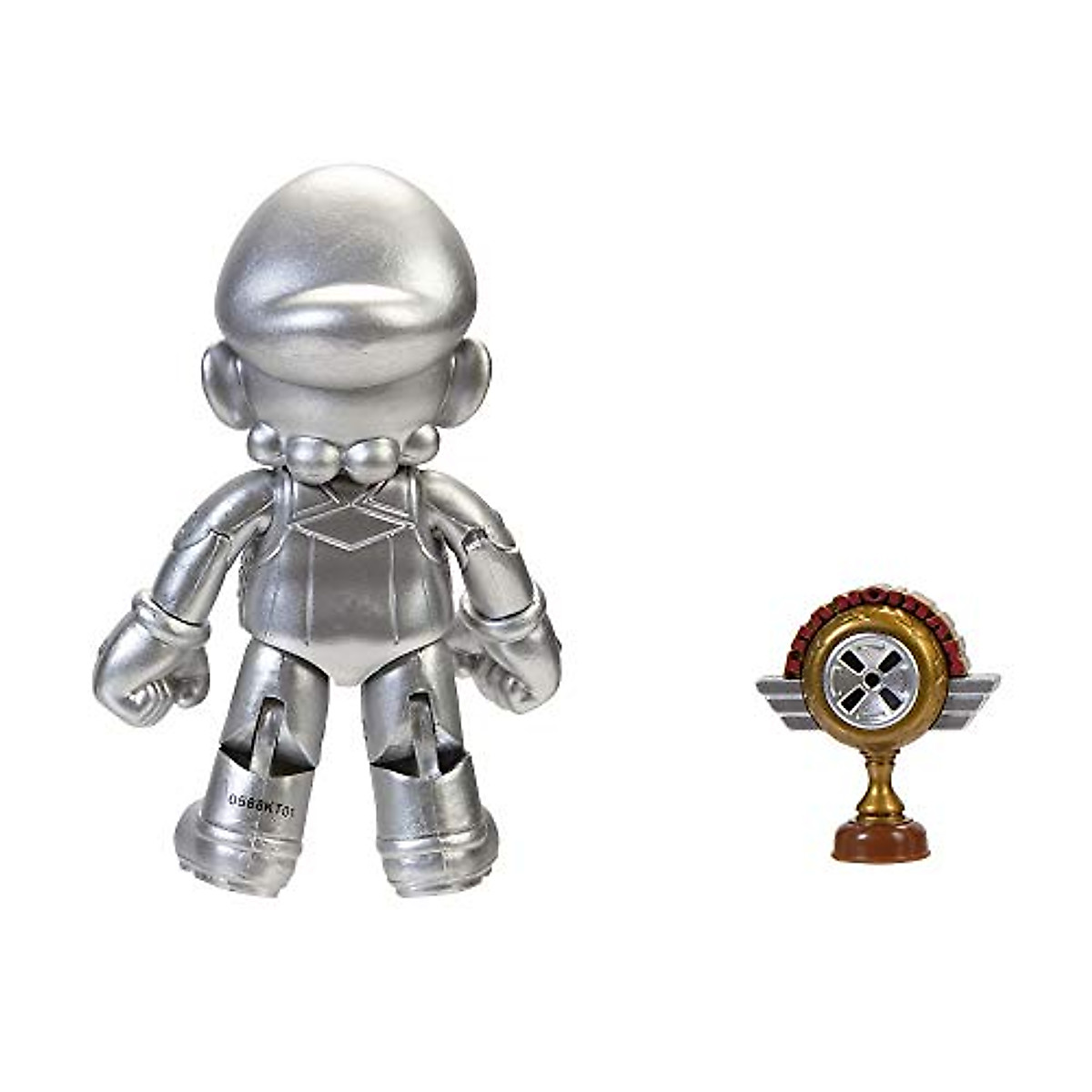 World of Nintendo 4" Metal Mario with Trophy Toy Figure