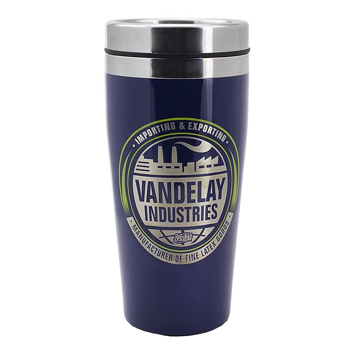Paladone Seinfeld Vandelay Industries Metal Travel Coffee Mug | Funny Coffee Mug Gift for Seinfeld Fans