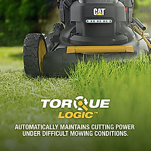 Cat DG670 60V 21” Cordless Lawn Mower 3-In-1 Cutting Modes, Brushless Battery Lawn Mower with TorqLogic, Easy-Adapt Walk-Behind Push Lawn Mower – Battery & Charger Included