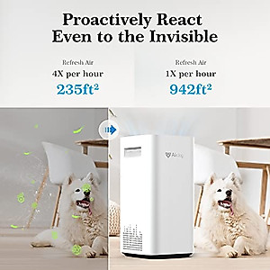 Airdog X3 Bedroom Air Purifier with Washable Filter, up to 942 ft², Quiet Air Purifier for Baby, Clean down to 0.0146 microns, Patented TPA Technology