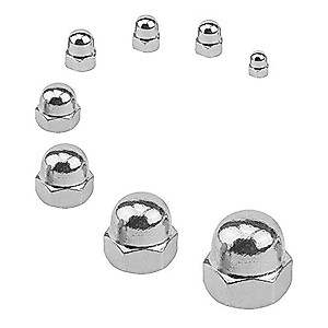 XINGYHENG 140Pcs 7Kinds 304 Stainless Steel M3 M4 M5 M6 M8 M10 M12 Acorn Cap Nut Decorative Hex Cap Dome Nuts Assortment Kit