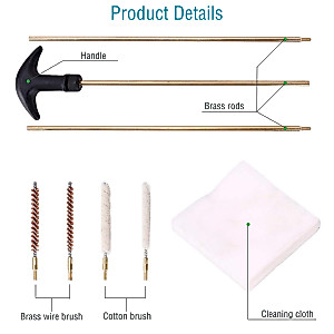 Rifle Gun Barrel Cleaning Kits for .177/.22 (4.5/5.5mm) Caliber, Bore Brush,Pistols Airgun Gun Care Cleaning Rod Brush Set for Hunting and Shooting