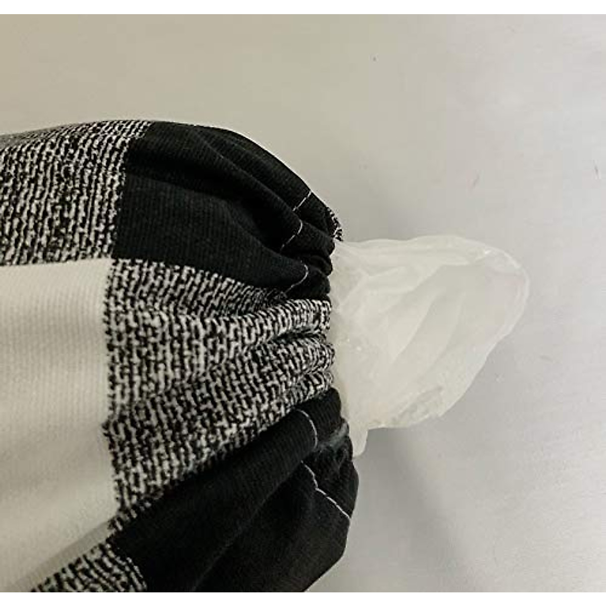 Plastic Bag Holder/plastic bag organizer/grocery bag dispenser (Black and White - Buffalo)