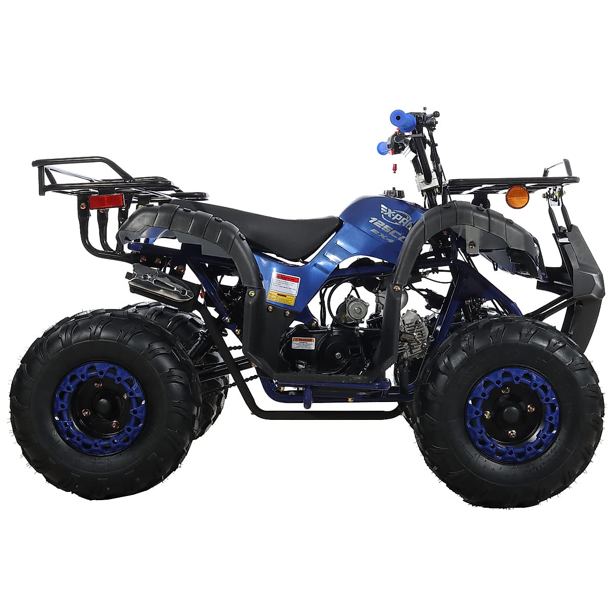 X-PRO 125cc ATV 4 Wheels Quad 125 ATV Quads with LED Lights, Big 19"/18" Tires!(Blue, Factory Package)