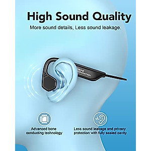 RR SPORTS Bone Conduction Headphones, Open Ear Headphones Bluetooth 5.3 Sport Earphones, IP67 Waterproof Headset for Running, Cycling, Driving, Hiking