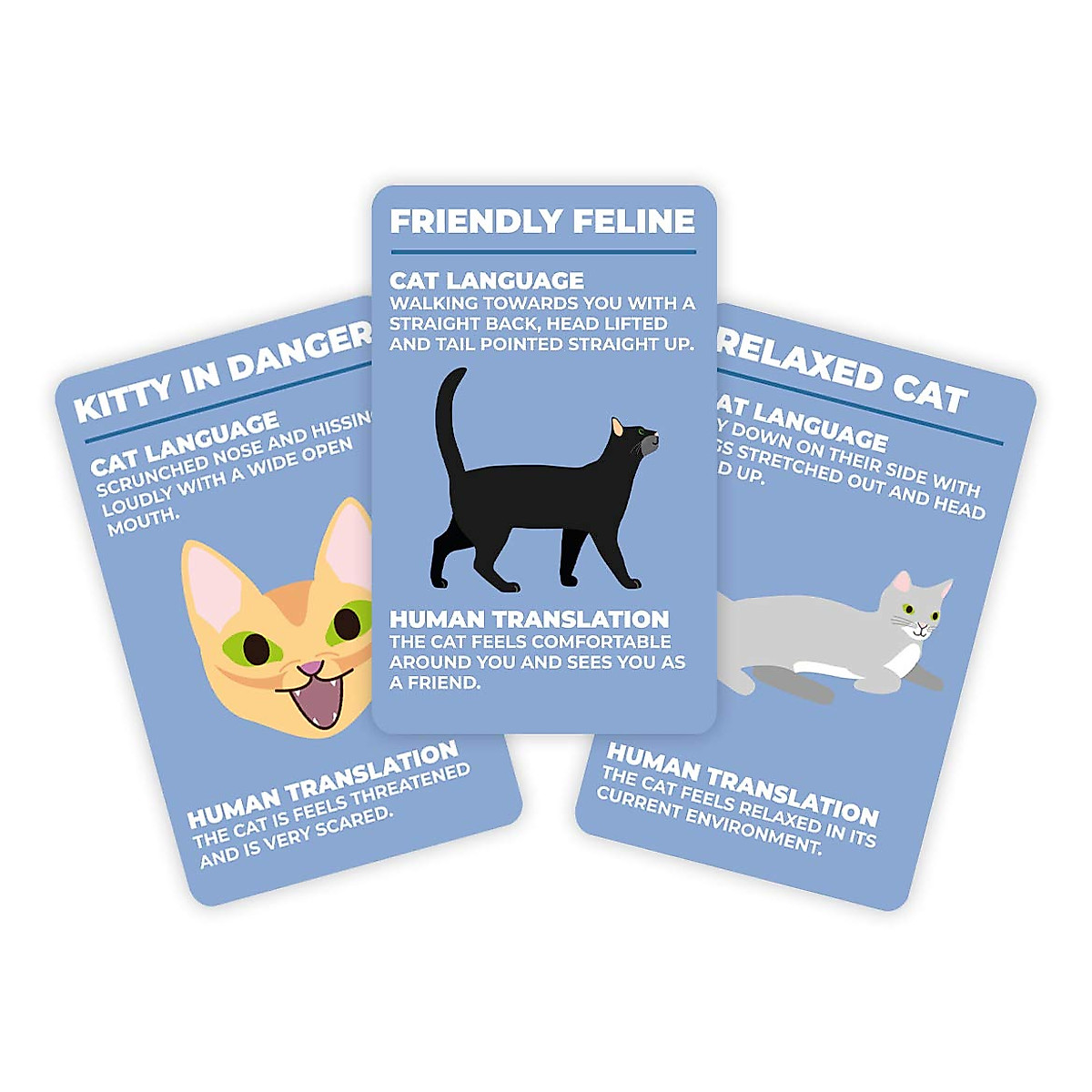Gift Republic How To Speak Cat 100 Cards Fun Gift for Cat Lovers Learn What Your Kitten is Saying Cat Behaviour Guidance Cards Kitty Feline Language