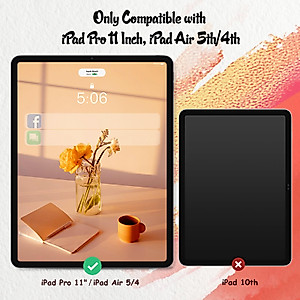 KCT 2 Pack Paperfeel Screen Protector Compatible with iPad Pro 11 Inch (2022&2021&2020&2018) / iPad Air 5th&4th (10.9 inch, 2022&2020) Matte for Drawing Anti-Glare and Easy Installation