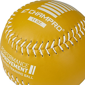Champro Training Softball, Package (Yellow, 12-Inch/11-Ounce)
