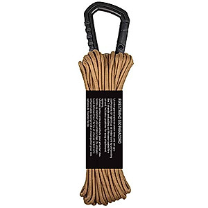 GEAR AID Fire Strand 550 Paracord, 7 Strand Tinder Cord for Camping and Survival, Coyote, 50 ft