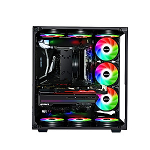 upHere 120mm Case Fan,Support 5V ARGB Addressable Motherboard SYNC,Colorful Cooler Speed Adjustable with Fan Control Hub for PC Cases, CPU Coolers,Radiators System,6-Pack,SR12-06-6