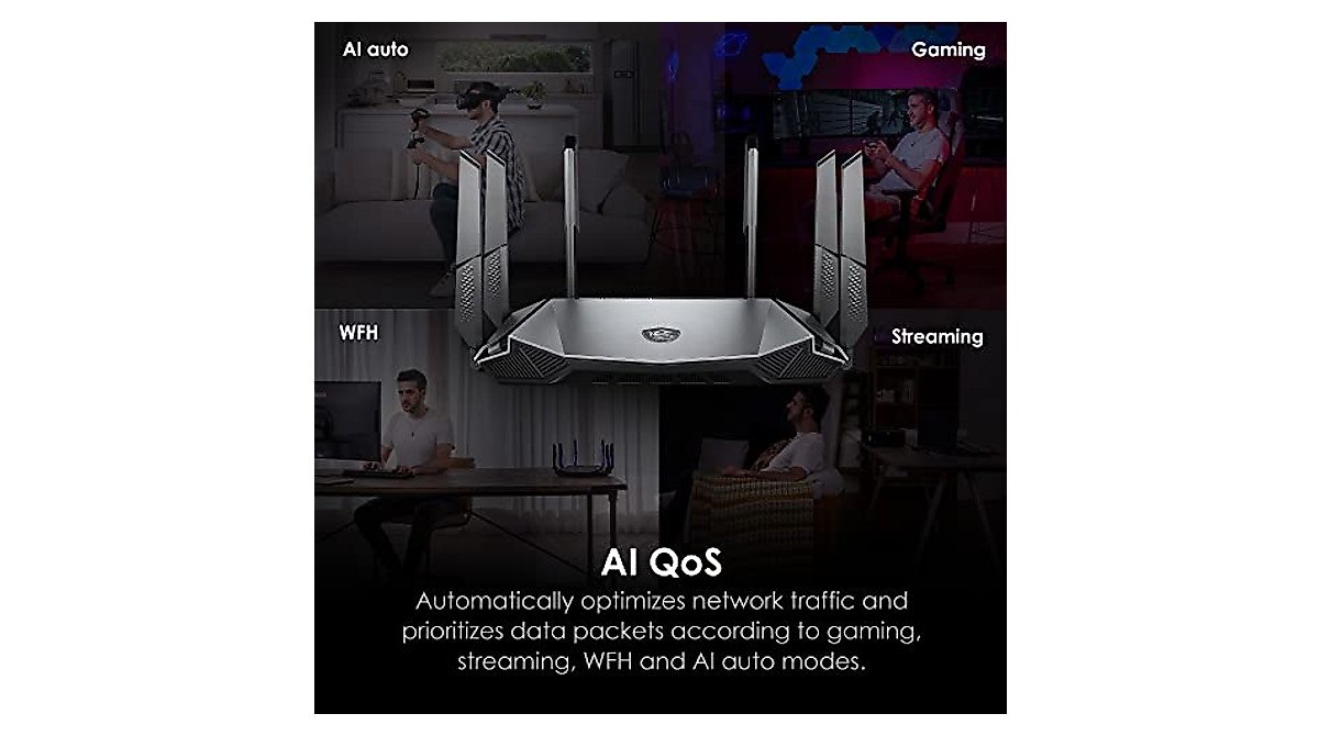 MSI Radix AX6600 WiFi 6 Tri-Band Gaming Router | Fast, Reliable WiFi