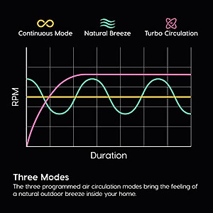 IRIS USA WOOZOO Oscillating Fan, Vortex Fan, DC Motor Quiet and Eco Friendly, 8-in-1 Fan w/ Remote/ Timer/ Multi Oscillation/ 10 Speed Settings, 89ft Max Air Distance, Medium, White