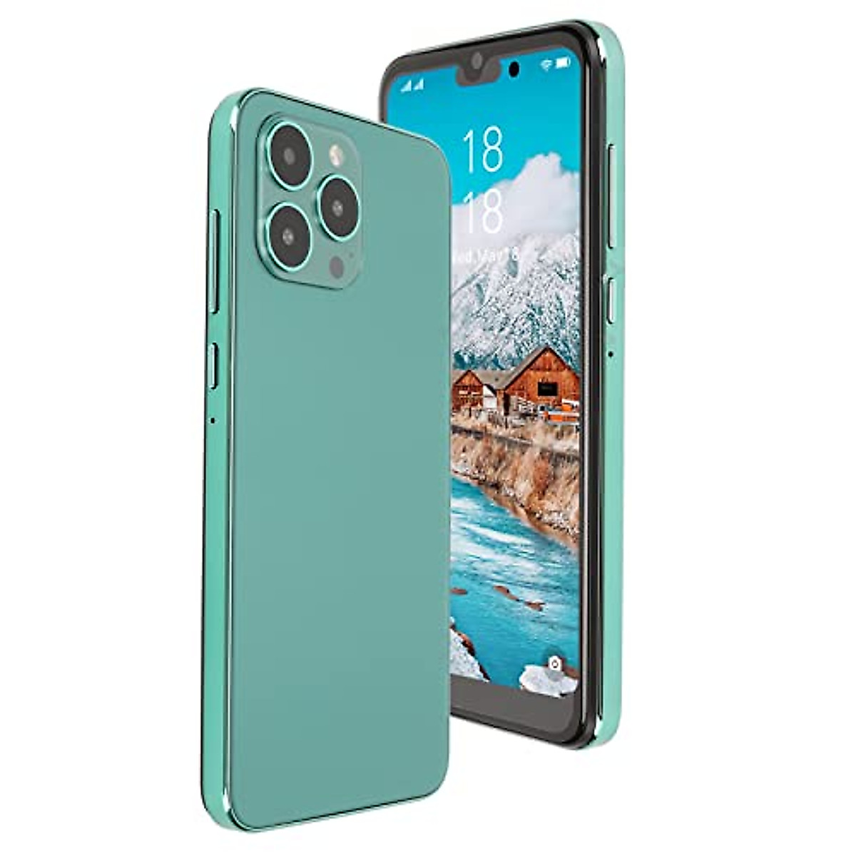 Airshi Face Unlocked Cell Phone, 8MP 16MP Camera GPS Supported 100-240V 4G Unlocked Smartphones for Entertainment (US Plug)