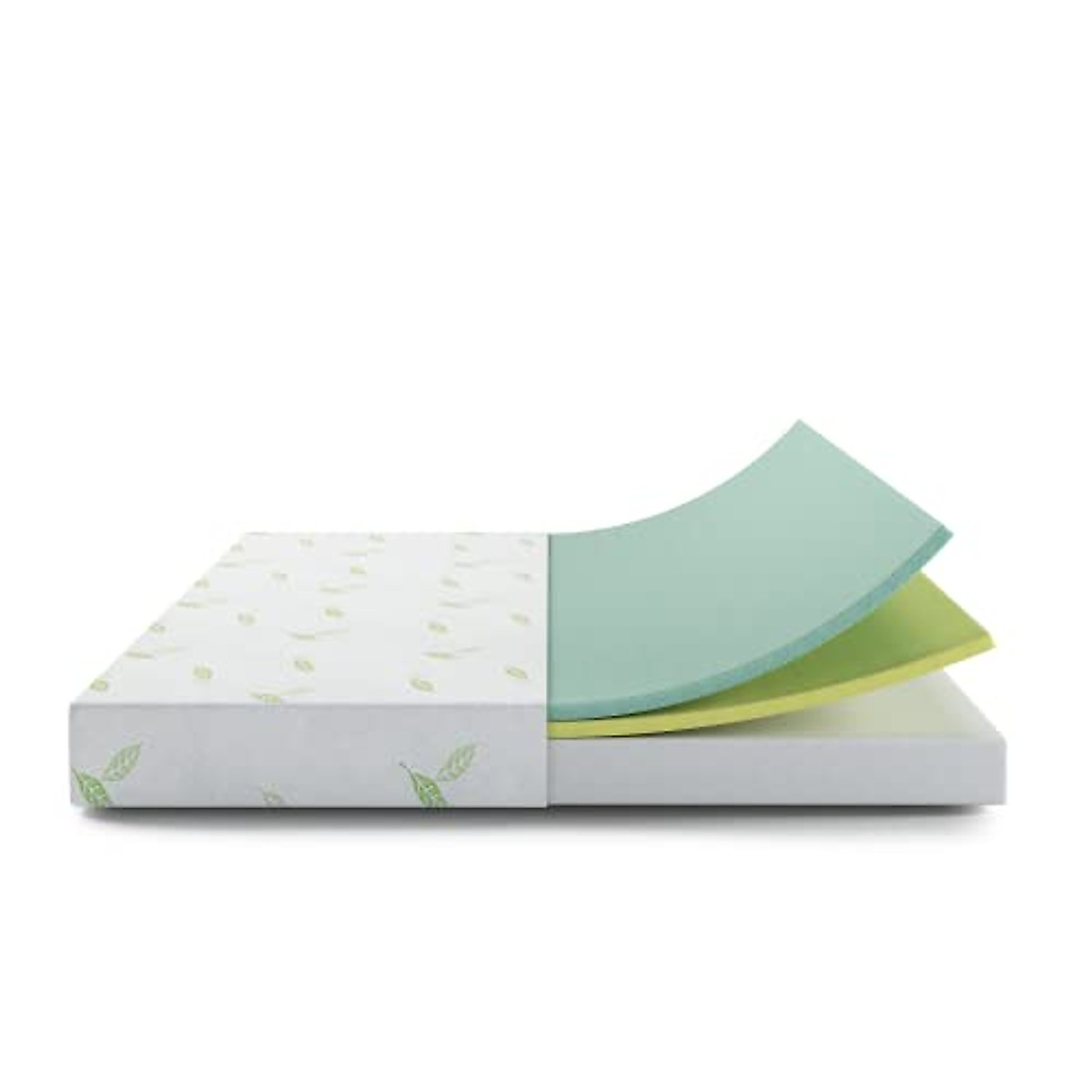 NapQueen Anula, Twin-XL 6'' Green Tea Memory Foam Mattress, Bed in a Box