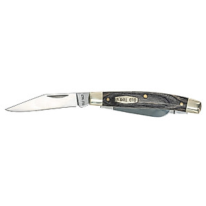 Old Timer Heritage Series 34OT Middleman 5.7in Traditional Folding Pocket Knife with Stainless Steel Clip Point Blade, Sheepsfoot Blade, Pen Blade, and Laminate Handle for Hunting, EDC, and Outdoors