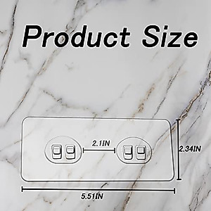 Mershica Shower Caddy Adhesive Replacement 6 Pcs, Strong Waterproof Transparent Shower Adhesive Hanging Hooks No Drilling for Shower Caddy Corner Shelf, Soap Holder, Bathroom Storage Shelves