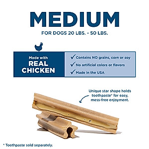 BARK Bright Dental Sticks for Medium Dogs Chews, 15.87 oz., Count of 30