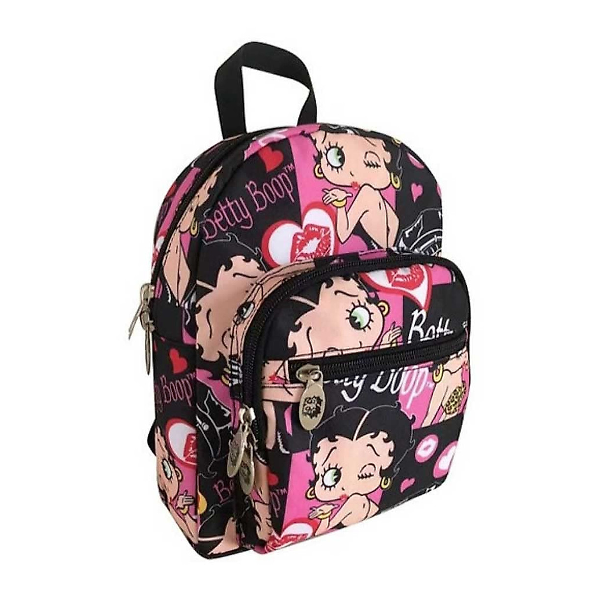 LuxeBag Betty Boop Canvas Cute Mini Backpack (Multi)