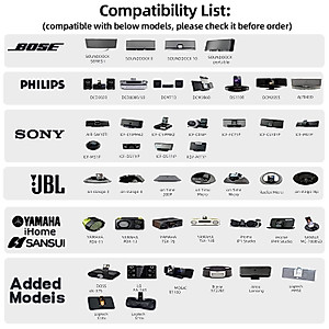 YOCOWOCO Aptx Bluetooth 5.0 Adapter Receiver for Bose Sounddock, 30 pin iPod iPhone and Other 30 pin Music Docking Station(Not for Cars and Motorcycles) (Black)