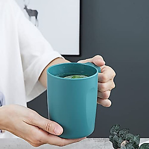 Kyraton Plastic Mug Set 8 Pieces, Unbreakable And Reusable Light Weight Travel Coffee Mugs Espresso Cups Easy to Carry And Clean Microwave Safe BPA Free Dishwasher Safe (Mutil Color)