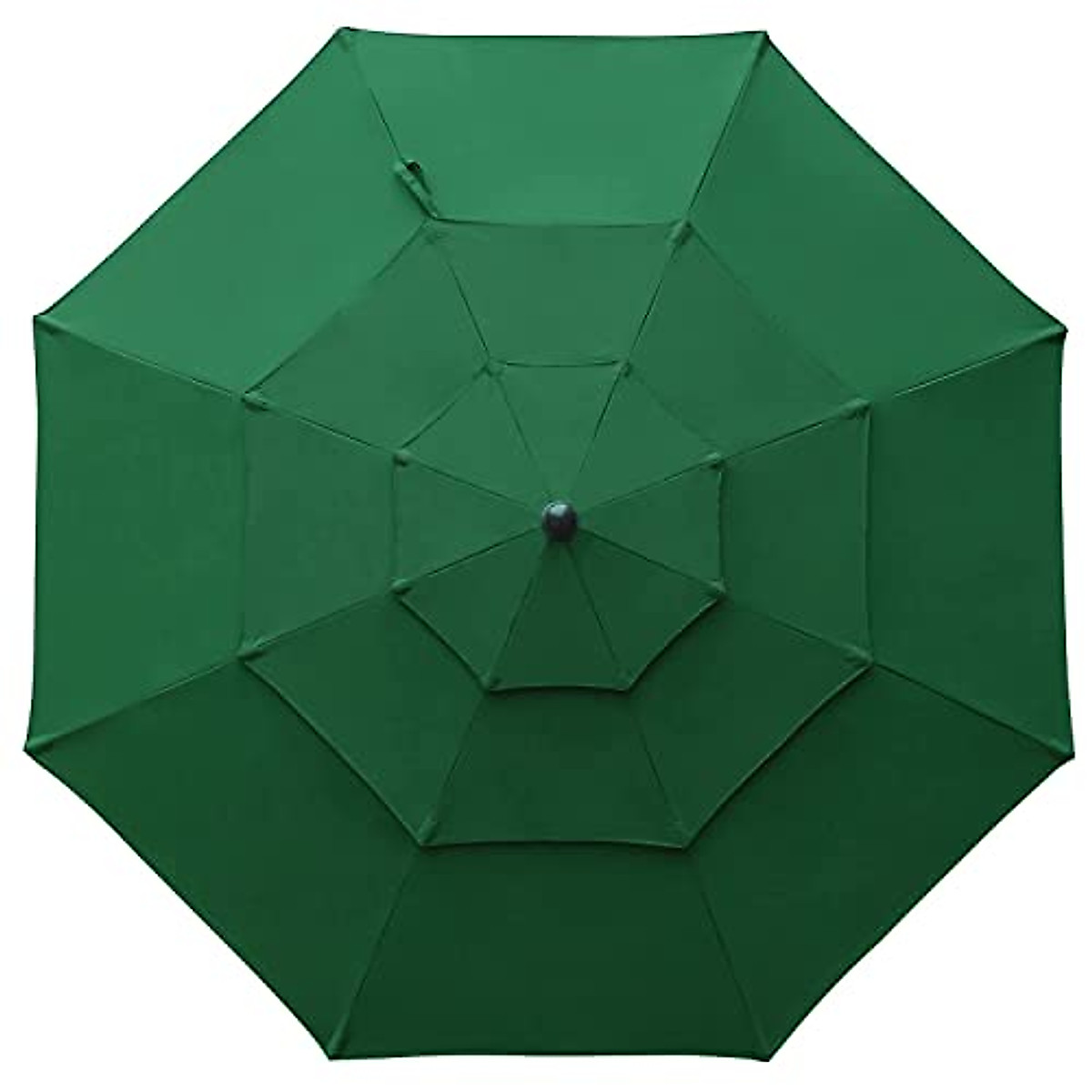 Aoodor Patio Umbrella 10 ft Dining Table Outdoor Market Umbrella 3 Tier - Green