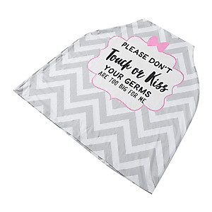 Breathable Multifunctional Infant Carseat Canopy, Baby Car Seat Cover, Soft for Taking as Baby Apron Girls Baby Blanket Boys(Gray Ripple Girl))