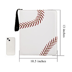 Baseball Card Binder – Faux Leather Card Binder with 40 Pages – Deluxe Edition Baseball Card Sleeves for Trading Cards Holds 720 Cards – Sturdy Durable Design – Display and Organize