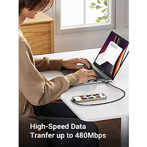 UGREEN MFi Certification Lightning Cable - 90 Degree USB C to Lightning Cable 6FT Compatible with iPhone 14/14 Pro/14 Pro Max, iPhone 13/12/11/X/XR/XS/8 Series, iPad, AirPods Pro