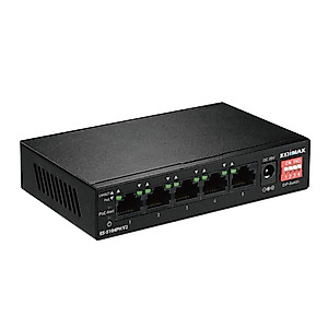 Edimax 5 Port Fast Ethernet Switch with 4 PoE+ Ports, ES-5104PH (with 4 PoE+ Ports)
