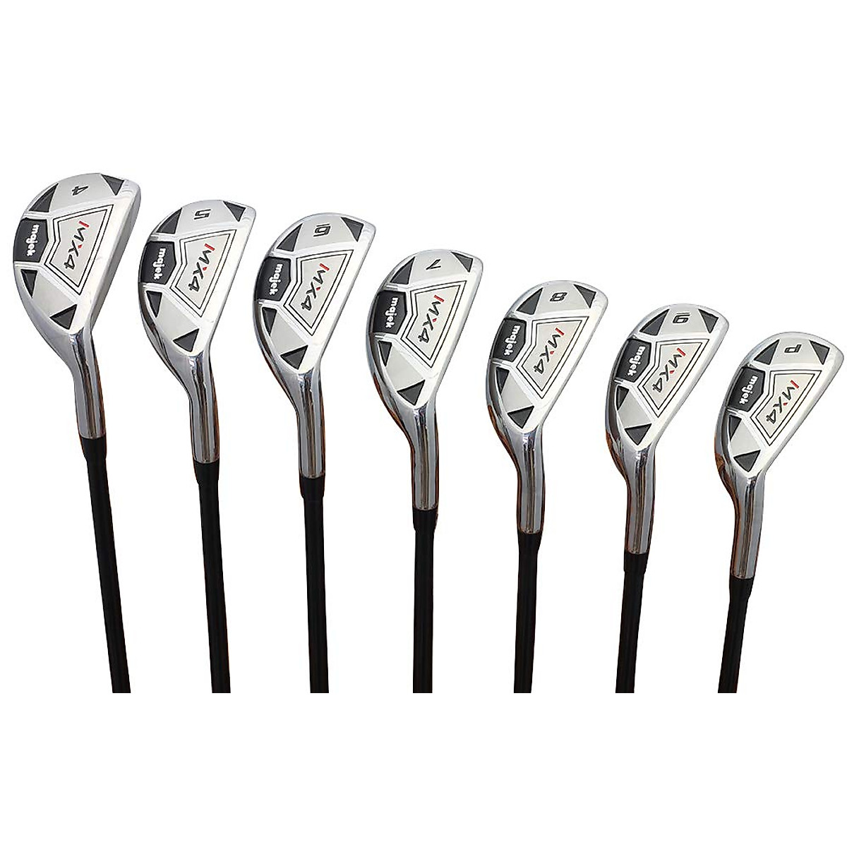 Men’s Majek MX4 Hybrid Iron Set, which Includes: #4, 5, 6, 7, 8, 9, PW Regular Flex Graphite Right Handed New Utility Clubs