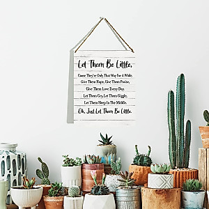 KongMoTree Let them be little, Nursery Quotes Wall Art, Nursery Quote Sign, Nursery Sign, Nursery Decor, Gender Neutral Nursery Art, Boys Girls Room Wall Sign, 8x10 Inch(GMS628)