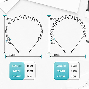 ZHUNBABA Unisex Flexible Metal Hair Band Headbands - Non-Slip Hairband for Men and Women, Wavy Elastic Hair Hoop for Home, Outdoor Sport and Yoga