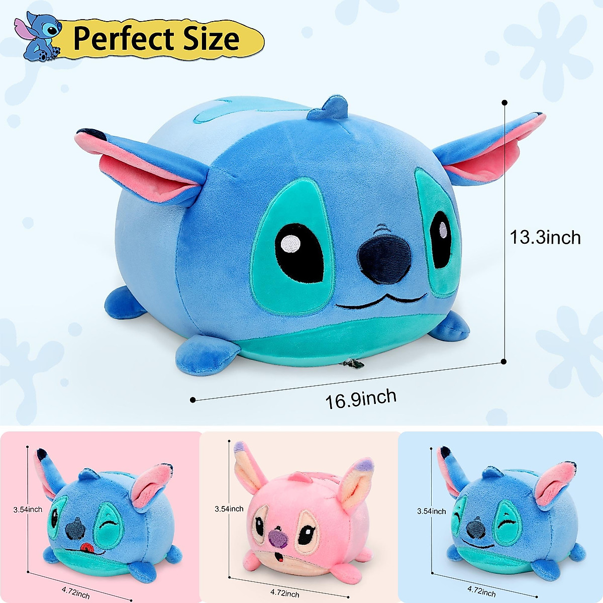 Teluhui 16.9 Inch Alien Plush - Cartoon Alien Mommy with 3 Baby Monster Stuffed Animal Plushie Pillow Plush for Fans Boys Girls