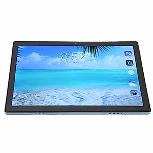 Luqeeg HD Tablet, US Plug 100‑240V 6GB RAM 128GB ROM 8 Core CPU 10.1 Inch Tablet Dual Speakers 10 (Blue)