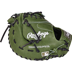 Rawlings | Heart of The Hide Baseball First Base Mitt | Right Hand Throw | 13" - SPDB Web | Military Green