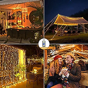 Globe String Lights, 54 FT 100 LED USB Fairy Lights Plug in, 8 Modes Twinkle Lights Waterproof with Remote and Timer for Bedroom Indoor Outdoor Garden Patio Wedding Christmas Party Decor (Warm White)
