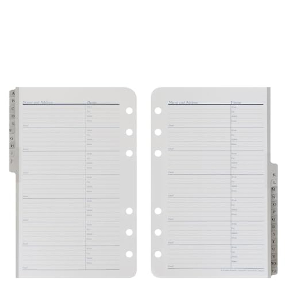 FranklinCovey - Address/Phone Tabs - Expansion for Planners (Compact)