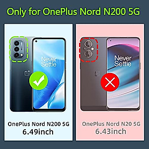 nancheng for Oneplus Nord N200 5G Case (6.49-inch), Phone Case for Nord N200 5G Cute Soft Silicone Pink Cover for Girls Women with Ring Kickstand Shockproof Protection Case - Rose Gold